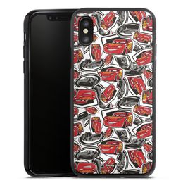 DeinDesign iPhone X Handy Silikon H&uuml;lle Case schwarz Handyh&uuml;lle Cars Lightning Mcqueen 95 Disney Pixar