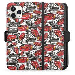 DeinDesign iPhone 11 Pro Handy Klapph&uuml;lle Handyh&uuml;lle aus Kunst Leder schwarz Flip Case Cars Lightning Mcqueen 95 Disney Pixar Sideflip mit Lasche