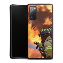 DeinDesign Galaxy S20 FE 5G Handy Premium Silikon H&uuml;lle Handyh&uuml;lle schwarz Case Fire Fighters Fire Fighter Life Saver Silikon Premium Case