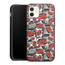 DeinDesign iPhone 12 Handy Premium Silikon H&uuml;lle Handyh&uuml;lle schwarz Case Lightning Mcqueen 95 Disney Pixar Cars Silikon Premium Case