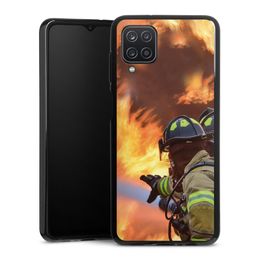 DeinDesign Galaxy A12 Handy Silikon H&uuml;lle Case schwarz Handyh&uuml;lle Fire Fighter Life Saver Fire Fighters