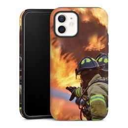 DeinDesign iPhone 12 Handy Panzer Handyh&uuml;lle robuste Outdoor H&uuml;lle Schutzh&uuml;lle matt Fire Fighters Fire Fighter Life Saver Tough Case