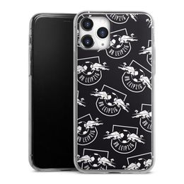DeinDesign iPhone 11 Pro Handy Slim Case Silikon Handyh&uuml;lle transparent H&uuml;lle extra d&uuml;nn Rb Leipzig Logo Muster Silikon Slim Case