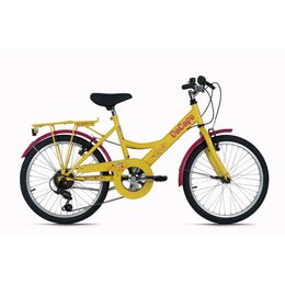 Kinderfahrrad Dacapo "Dacapo Kinderfahrrad 20'' Confetti 6 G&auml;nge" Gr. 36, gelb, gelb, Fahrr&auml;der, Kinder, 36cm, 20 Zoll (50,80cm) hinten: 20 Zoll (50,80cm)