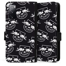 DeinDesign Galaxy S20 Handy Klapph&uuml;lle Handyh&uuml;lle aus Kunst Leder schwarz Flip Case Rb Leipzig Logo Muster Sideflip mit Lasche