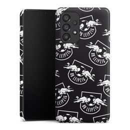 DeinDesign Galaxy A33 5G Handy Premium Case Smartphone Handyh&uuml;lle Schutzh&uuml;lle gl&auml;nzend Rb Leipzig Muster Logo Premium Case
