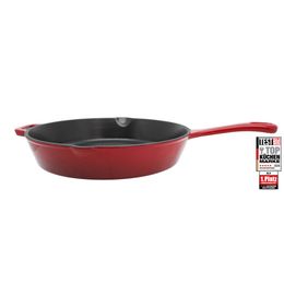 Schmorpfanne ELO Basic, rot, B:31,5cm H:8cm L:44cm &Oslash;:28cm, Pfannen, Schmorpfanne, Au&szlig;en emailliert