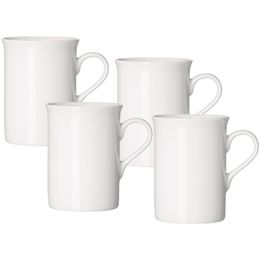 Ritzenhoff & Breker Becher RITZENHOFF & BREKER "Bianco", wei&szlig;, B:12cm H:10cm &Oslash;:8cm, Porzellan, Trinkgef&auml;&szlig;e, Becher, Kaffeebecher, je 300 ml