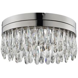 LUMICOUTURE LED Deckenleuchte "Celestia", chromfarben, kristallklar, 1, &Oslash; 40cm H: 18cm, 1 Stk., Leuchten, &Oslash; 40 cm, 3300 lm, 2700 K, K9- Kristalle, Memoryfunktion, LED Deckenleuchte