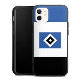 DeinDesign iPhone 12 mini Handy Premium Silikon H&uuml;lle Handyh&uuml;lle schwarz Case Hamburger Sv Bundesliga Official Licensed Product Silikon Premium Case