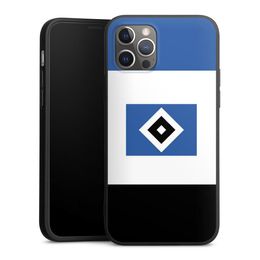 DeinDesign iPhone 12 Pro Handy Premium Silikon H&uuml;lle Handyh&uuml;lle schwarz Case Hamburger Sv Bundesliga Official Licensed Product Silikon Premium Case