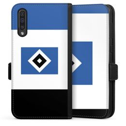 DeinDesign Galaxy A50 Handy Klapph&uuml;lle Handyh&uuml;lle aus Kunst Leder schwarz Flip Case Hamburger Sv Bundesliga Official Licensed Product Sideflip mit Lasche