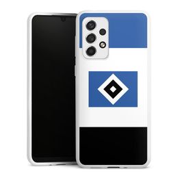DeinDesign Galaxy A33 5G Handy Silikon H&uuml;lle Case wei&szlig; Handyh&uuml;lle Bundesliga Official Licensed Product Hamburger Sv Silikon Case