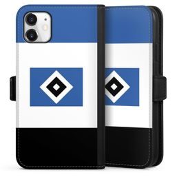 DeinDesign iPhone 11 Handy Klapph&uuml;lle Handyh&uuml;lle aus Kunst Leder schwarz Flip Case Hamburger Sv Bundesliga Official Licensed Product Sideflip mit Lasche
