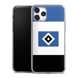 DeinDesign iPhone 11 Pro Handy Slim Case Silikon Handyh&uuml;lle transparent H&uuml;lle extra d&uuml;nn Bundesliga Official Licensed Product Hamburger Sv Silikon Slim Case