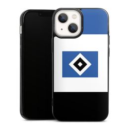 DeinDesign iPhone 13 Mini Handy Slim Case extra d&uuml;nn Silikon Handyh&uuml;lle schwarz H&uuml;lle Hamburger Sv Bundesliga Official Licensed Product Silikon Slim Case