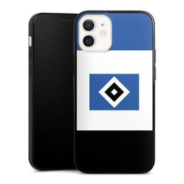 DeinDesign iPhone 12 mini Handy Slim Case extra d&uuml;nn Silikon Handyh&uuml;lle schwarz H&uuml;lle Hamburger Sv Bundesliga Official Licensed Product Silikon Slim Case