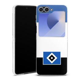 DeinDesign Galaxy Z Flip 6 Handy Hard Case Schutzh&uuml;lle transparent Smartphone Handy H&uuml;lle Bundesliga Official Licensed Product Hamburger Sv Hard Case