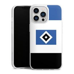 DeinDesign iPhone 13 Pro Handy Silikon H&uuml;lle Case wei&szlig; Handyh&uuml;lle Hamburger Sv Bundesliga Official Licensed Product Silikon Case