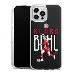 DeinDesign iPhone 13 Pro Max Handy Silikon H&uuml;lle Case transparent Handyh&uuml;lle Fc Bayern M&uuml;nchen Klara B&uuml;hl Official Licensed Product Silikon Case