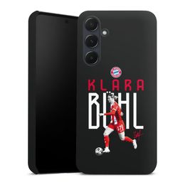 DeinDesign Galaxy A55 5G Handy Premium Case Smartphone Handyh&uuml;lle Schutzh&uuml;lle gl&auml;nzend Fc Bayern M&uuml;nchen Klara B&uuml;hl Official Licensed Product Premium Case