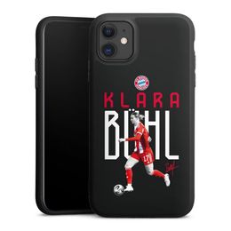 DeinDesign iPhone 11 Handy Premium Silikon H&uuml;lle Handyh&uuml;lle schwarz Case Fc Bayern M&uuml;nchen Klara B&uuml;hl Official Licensed Product Silikon Premium Case