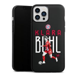 DeinDesign iPhone 13 Pro Max Handy Silikon H&uuml;lle Case schwarz Handyh&uuml;lle Fc Bayern M&uuml;nchen Klara B&uuml;hl Official Licensed Product