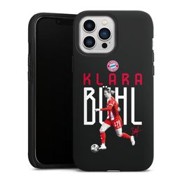 DeinDesign iPhone 13 Pro Max Handy Panzer Handyh&uuml;lle robuste Outdoor H&uuml;lle Schutzh&uuml;lle matt Fc Bayern M&uuml;nchen Klara B&uuml;hl Official Licensed Product Tough Case
