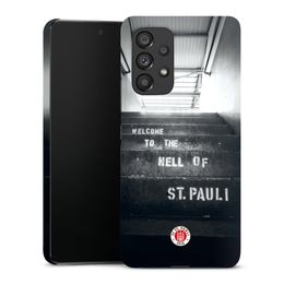 DeinDesign Galaxy A53 5G Handy Premium Case Smartphone Handyh&uuml;lle Schutzh&uuml;lle gl&auml;nzend Fc St. Pauli Official Licensed Product Merchandise Premium Case