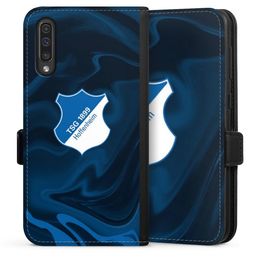 DeinDesign Galaxy A50 Handy Klapph&uuml;lle Handyh&uuml;lle aus Kunst Leder schwarz Flip Case Official Licensed Product Jersey Tsg 1899 Hoffenheim Sideflip mit Lasche