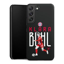 DeinDesign Galaxy S22 Handy Premium Case Smartphone Handyh&uuml;lle Schutzh&uuml;lle gl&auml;nzend Fc Bayern M&uuml;nchen Klara B&uuml;hl Official Licensed Product Premium Case