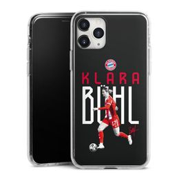 DeinDesign iPhone 11 Pro Max Handy Silikon H&uuml;lle Case transparent Handyh&uuml;lle Fc Bayern M&uuml;nchen Klara B&uuml;hl Official Licensed Product Silikon Case