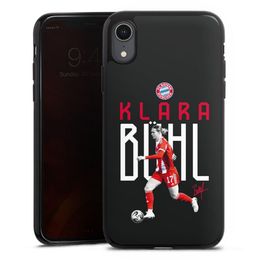 DeinDesign iPhone Xr Handy Silikon H&uuml;lle Case schwarz Handyh&uuml;lle Fc Bayern M&uuml;nchen Klara B&uuml;hl Official Licensed Product