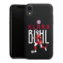 DeinDesign iPhone Xr Handy Premium Silikon H&uuml;lle Handyh&uuml;lle schwarz Case Fc Bayern M&uuml;nchen Klara B&uuml;hl Official Licensed Product Silikon Premium Case