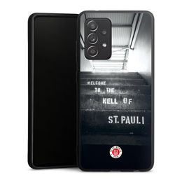 DeinDesign Galaxy A52s 5G Handy Premium Silikon H&uuml;lle Handyh&uuml;lle schwarz Case Fc St. Pauli Official Licensed Product Merchandise Silikon Premium Case