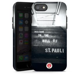 DeinDesign iPhone SE (2020) Handy Panzer Handyh&uuml;lle robuste Outdoor H&uuml;lle Schutzh&uuml;lle matt Fc St. Pauli Official Licensed Product Merchandise Tough Case
