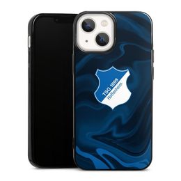 DeinDesign iPhone 13 Mini Handy Slim Case extra d&uuml;nn Silikon Handyh&uuml;lle schwarz H&uuml;lle Official Licensed Product Jersey Tsg 1899 Hoffenheim Silikon Slim Case