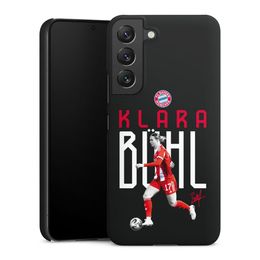 DeinDesign Galaxy S22 Handy Premium Case Smartphone Handyh&uuml;lle Schutzh&uuml;lle matt Fc Bayern M&uuml;nchen Klara B&uuml;hl Official Licensed Product Premium Case