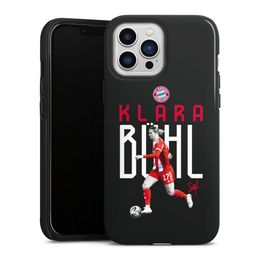DeinDesign iPhone 13 Pro Max Handy Panzer Handyh&uuml;lle robuste Outdoor H&uuml;lle Schutzh&uuml;lle gl&auml;nzend Fc Bayern M&uuml;nchen Klara B&uuml;hl Official Licensed Product Tough Case