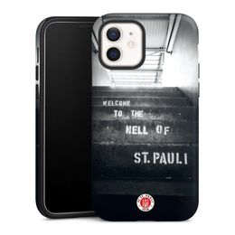 DeinDesign iPhone 12 mini Handy Panzer Handyh&uuml;lle robuste Outdoor H&uuml;lle Schutzh&uuml;lle matt Fc St. Pauli Official Licensed Product Merchandise Tough Case