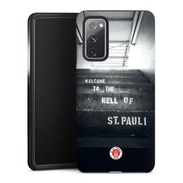 DeinDesign Galaxy S20 FE Handy Panzer Handyh&uuml;lle robuste Outdoor H&uuml;lle Schutzh&uuml;lle matt Fc St. Pauli Official Licensed Product Merchandise Tough Case