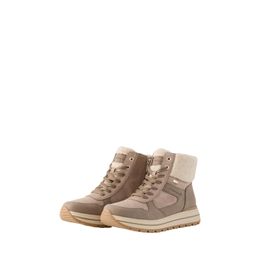 Tom Tailor Damen Wasserfeste Stiefeletten mit Plateau-Sohle, beige, Uni, Gr. 37