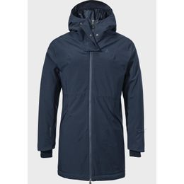 Sch&ouml;ffel Parka SCH&Ouml;FFEL "Urban Ins Parka Style Crivat WMS", Damen, Gr. 42, blau (8820, blau), Oberstoff: Aussenseite: 100% Polyester; (Membran: Thermoplastisches Polyurethan); Futter: 100% Polyester; Wattierung: 100% Polyester, regular fit, hoch geschlossener Ausschnitt, Jacken Parka