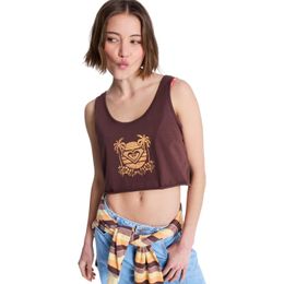 Tanktop Roxy "Magic Sunset Crop", Damen, Gr. S, french roast, Obermaterial: 100% Walkfrottier;, Tops Tanktop