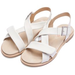 Riemchensandale Ara "ELBA", Damen, Gr. 43, wei&szlig;, Glattleder, unifarben, Basic, Schuhe Riemchensandale, Blockabsatz, Sandale, Basicschuh mit Klettverschl&uuml;ssen, G-Weite