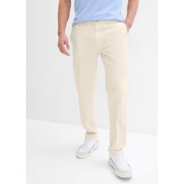 bonprix Anzugshose aus luftigem Leinen-Mix Regular Fit, beige, Gr.66, Modische Anzughose mit Leinenanteil, aus Leinen
