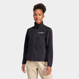 Fleecejacke adidas terrex "W MT ESS FZ FL", Damen, Gr. XS, schwarz, Obermaterial: 100% Polyester, normal, Jacken Fleecejacke