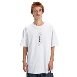 T-Shirt DC Shoes "DC Omega", Herren, Gr. L, wei&szlig;, Obermaterial: 75% Walkfrottier, 25% Walkfrottier;, Shirts T-Shirt