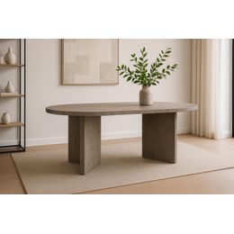 Esstisch Ovi / Holz graufarben-Optik / 160x90