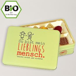 Pr&auml;sentdose &bdquo;Lieblingsmensch&ldquo; mit Bio Pralinen